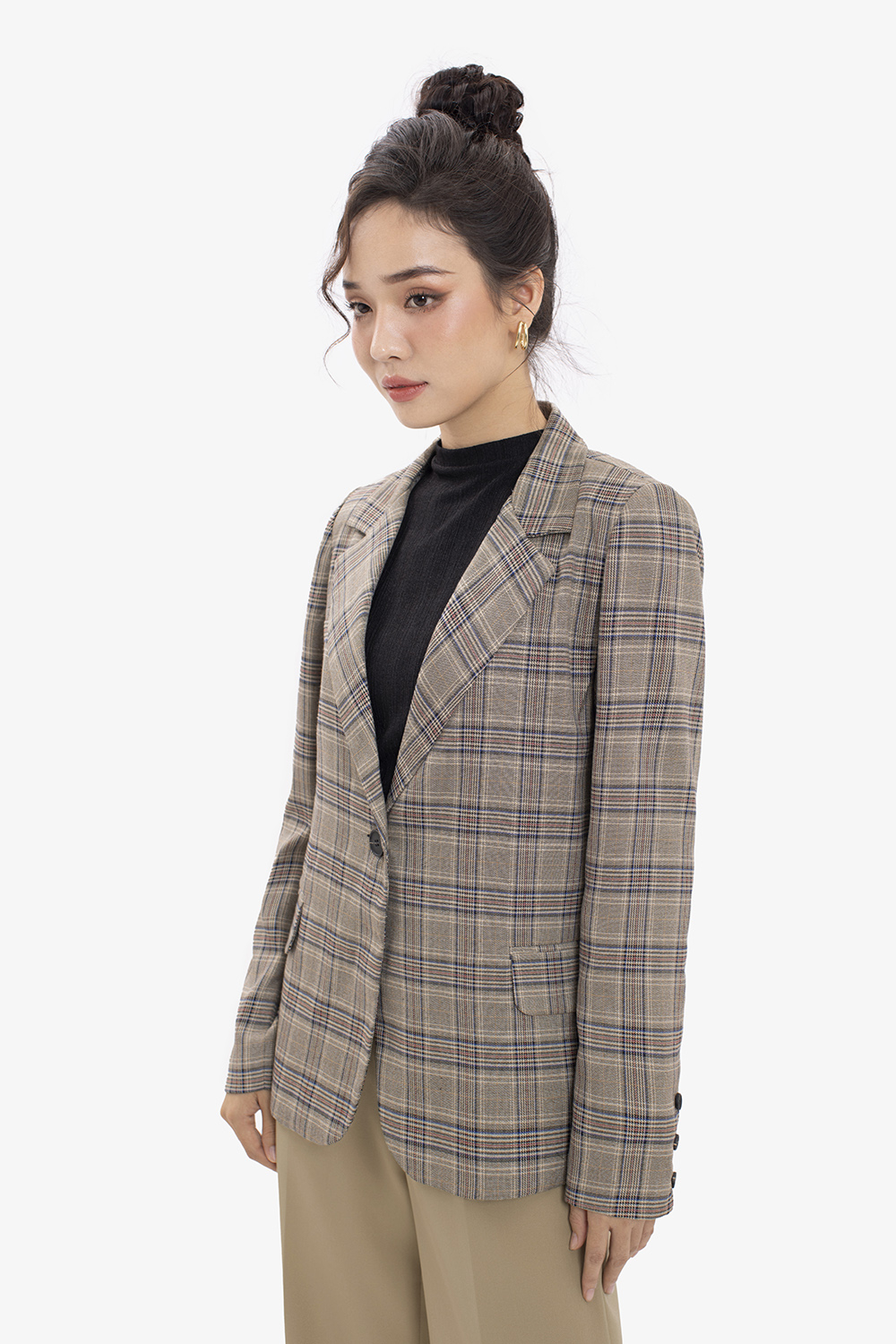 Áo khoác blazer nữ màu xanh đen tay dài AK11-32 | Thời trang công sở K ...