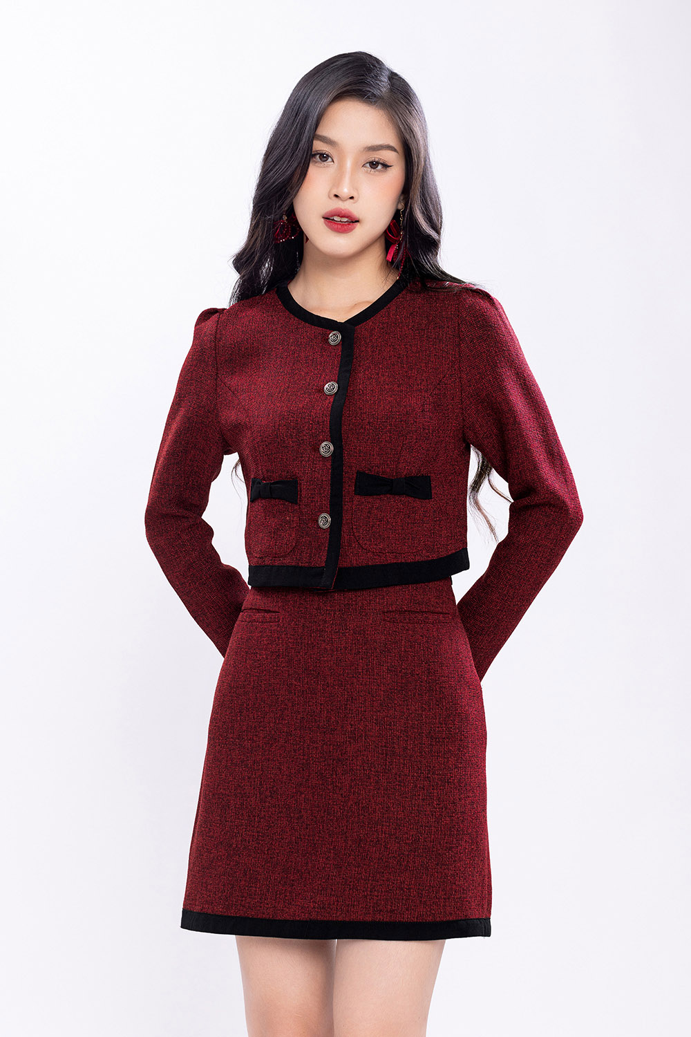 Chân váy dài dáng xòe màu đen CV07-26 | Thời trang công sở K&K Fashion