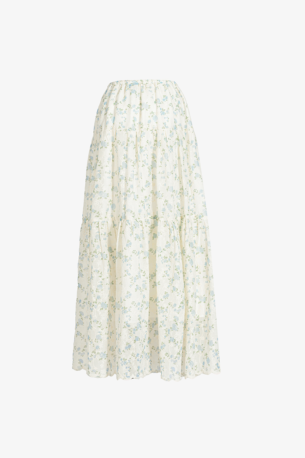 Chân váy hoa dáng xòe dài lưng chun CV09-38 | Thời trang công sở K&K Fashion