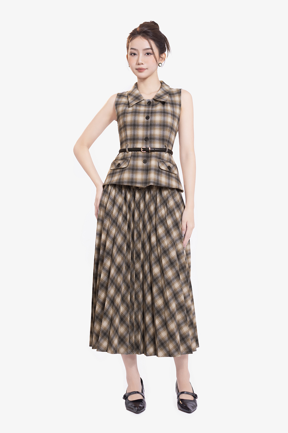 Chân váy lụa dáng dài đuôi cá CV09-21 | Thời trang công sở K&K Fashion
