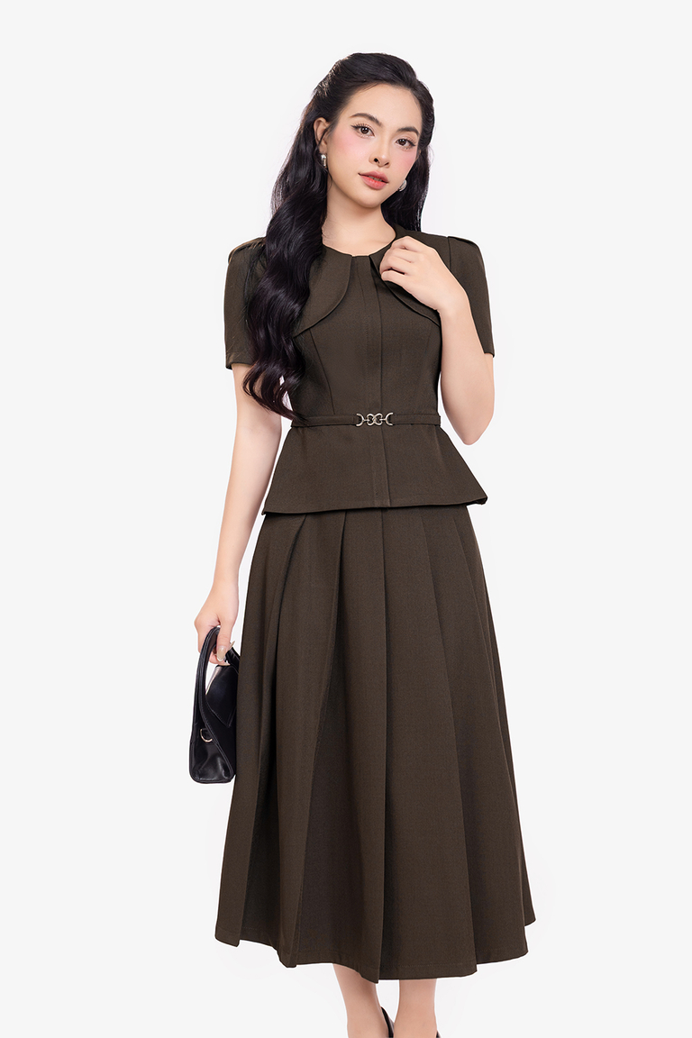 Chân váy lụa dáng dài đuôi cá CV09-21 | Thời trang công sở K&K Fashion